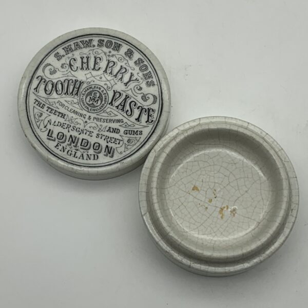 Antique ‘Cherry Toothpaste’ Pot & Lid - Keepsakes